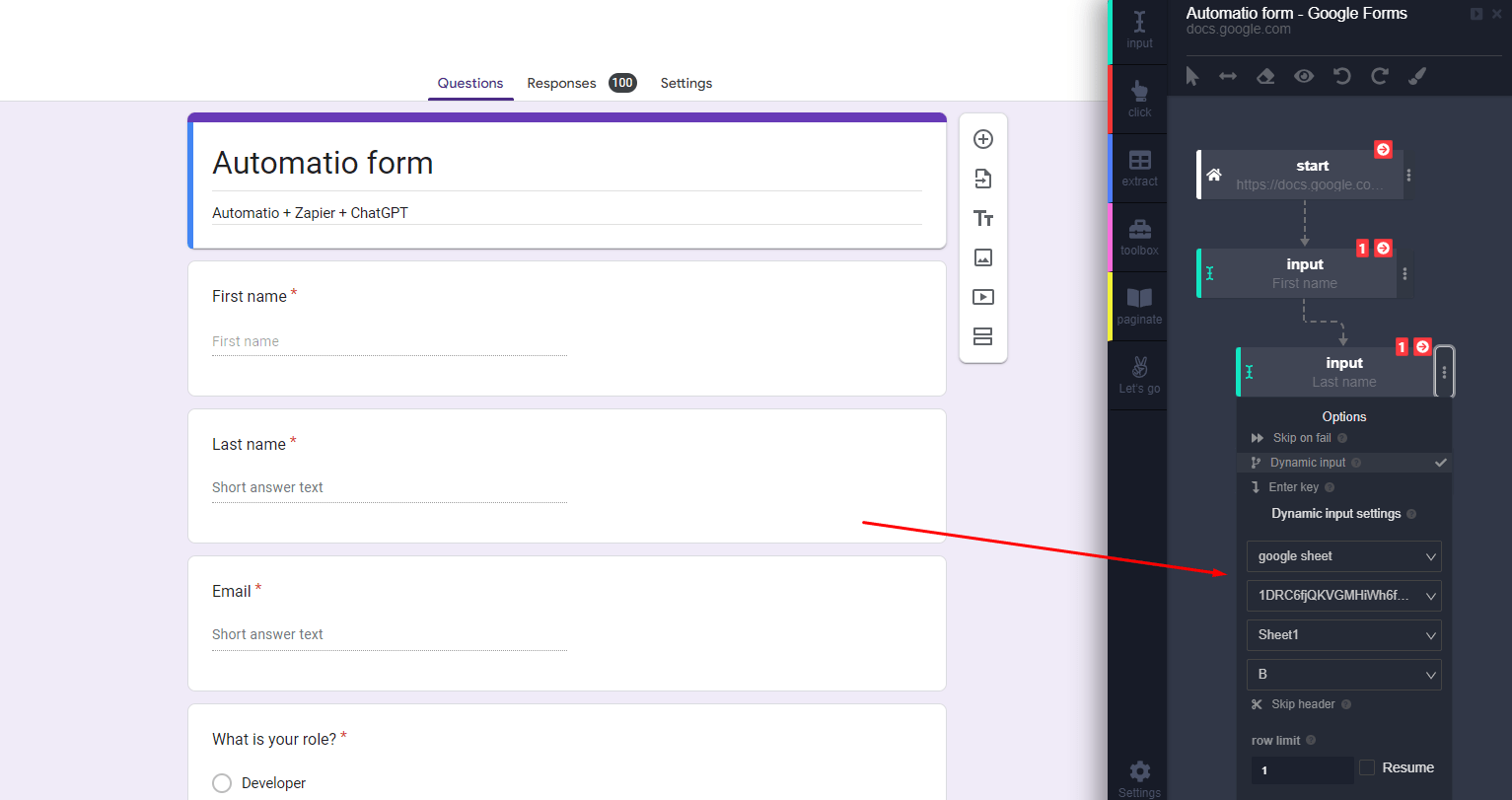 Automate Dynamic Form Filling with No-code Bot